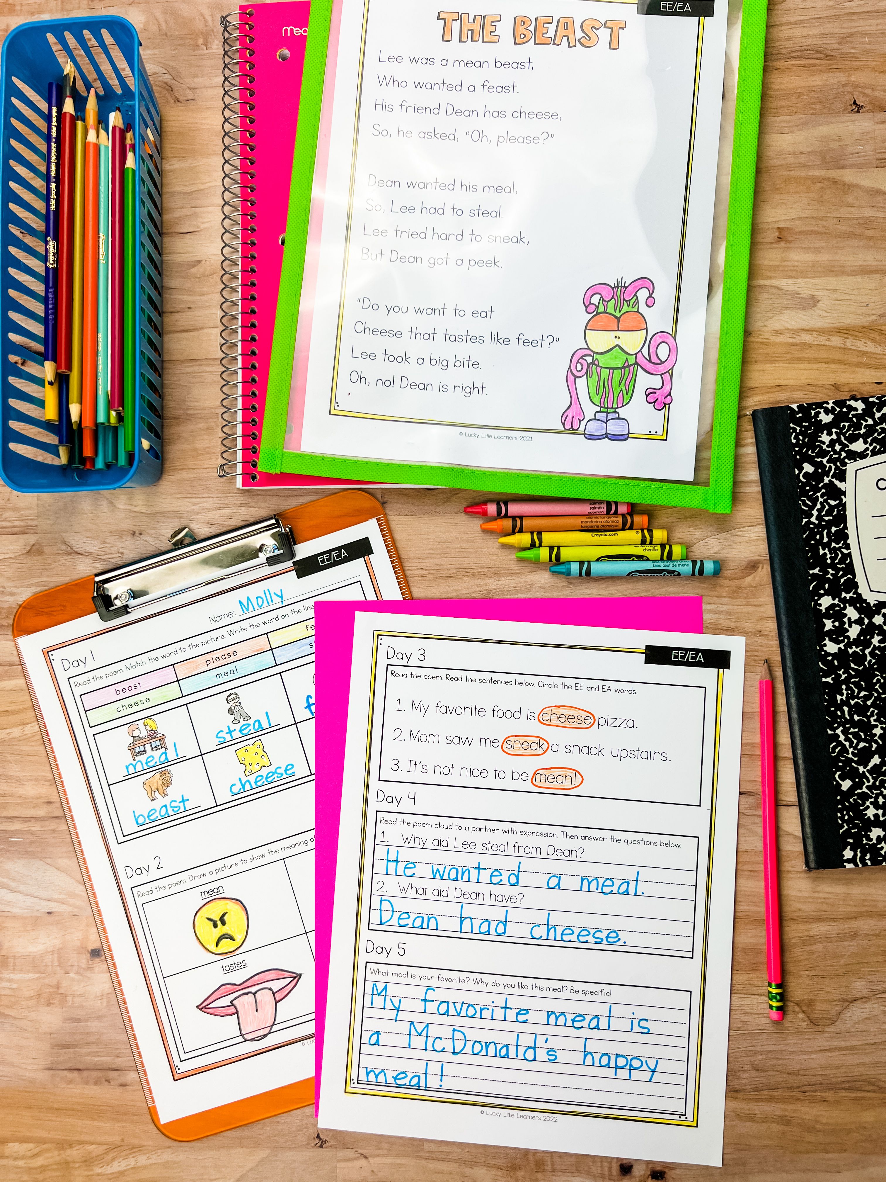 A Weekly Routine to Build Fluency Using Phonics Poems - Lucky Little ...