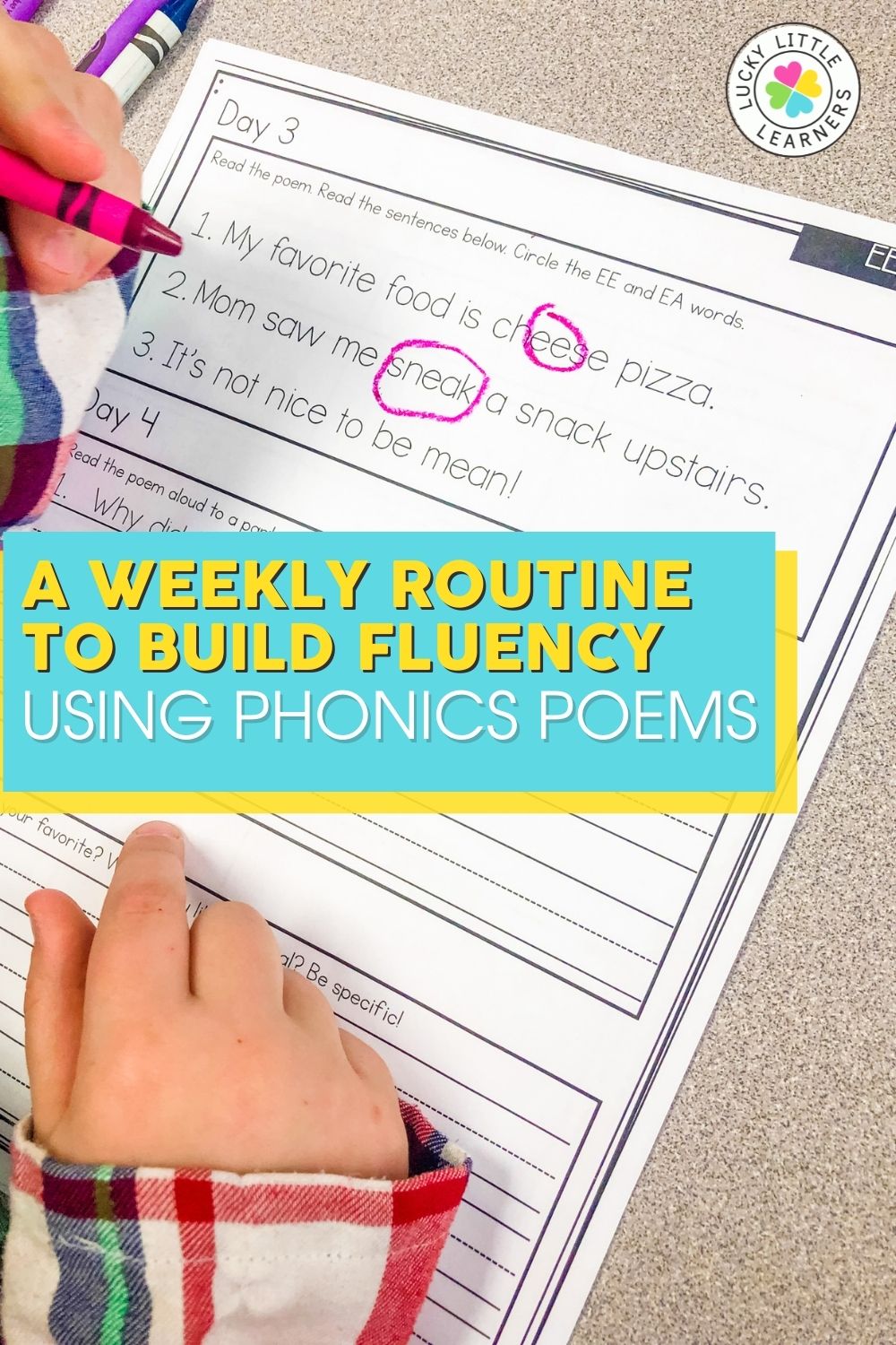 A Weekly Routine to Build Fluency Using Phonics Poems - Lucky Little ...