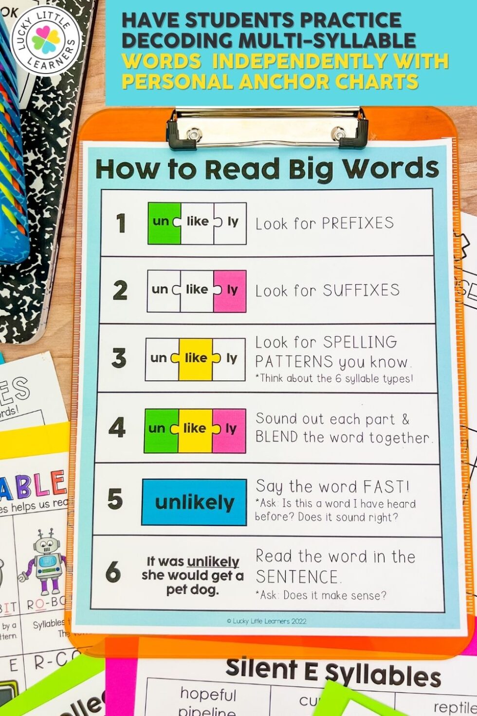 Blending Routine for Multisyllabic Words - Lucky Little Learners