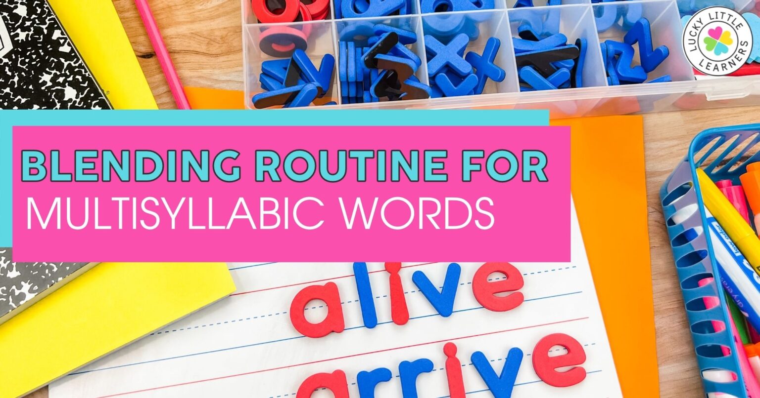 Blending Routine for Multisyllabic Words - Lucky Little Learners