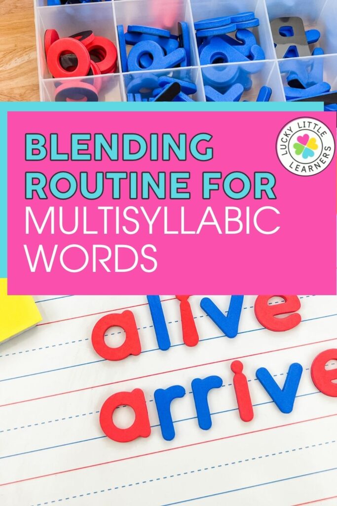 Blending Routine for Multisyllabic Words - Lucky Little Learners