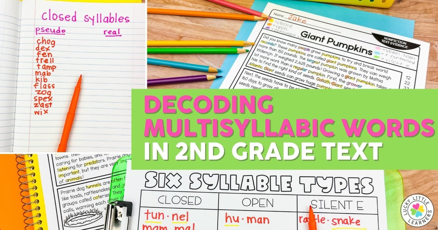 Decoding Multisyllabic Words in 2nd Grade Text - Lucky Little Learners