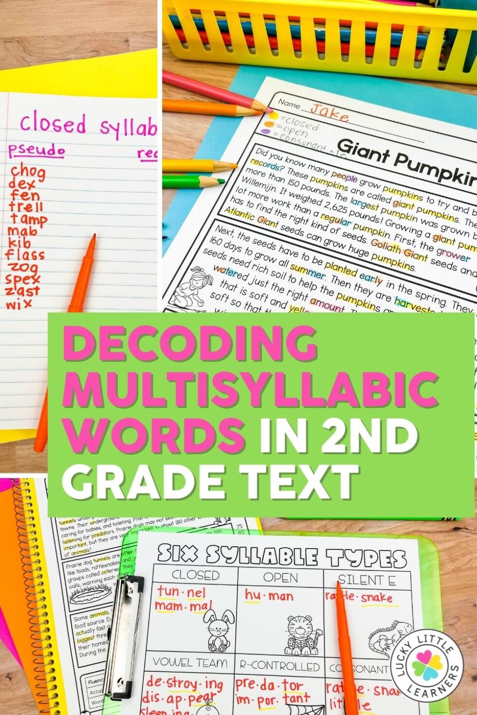 Decoding Multisyllabic Words in 2nd Grade Text - Lucky Little Learners
