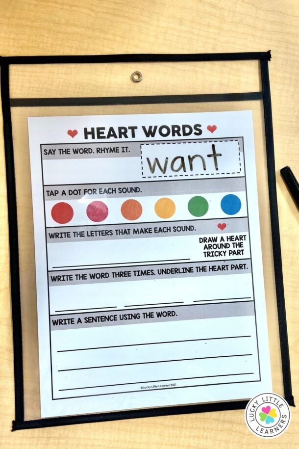 How to Teach Heart Words - Lucky Little Learners