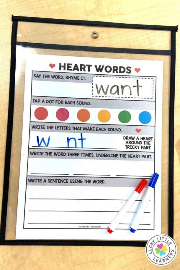 How to Teach Heart Words - Lucky Little Learners