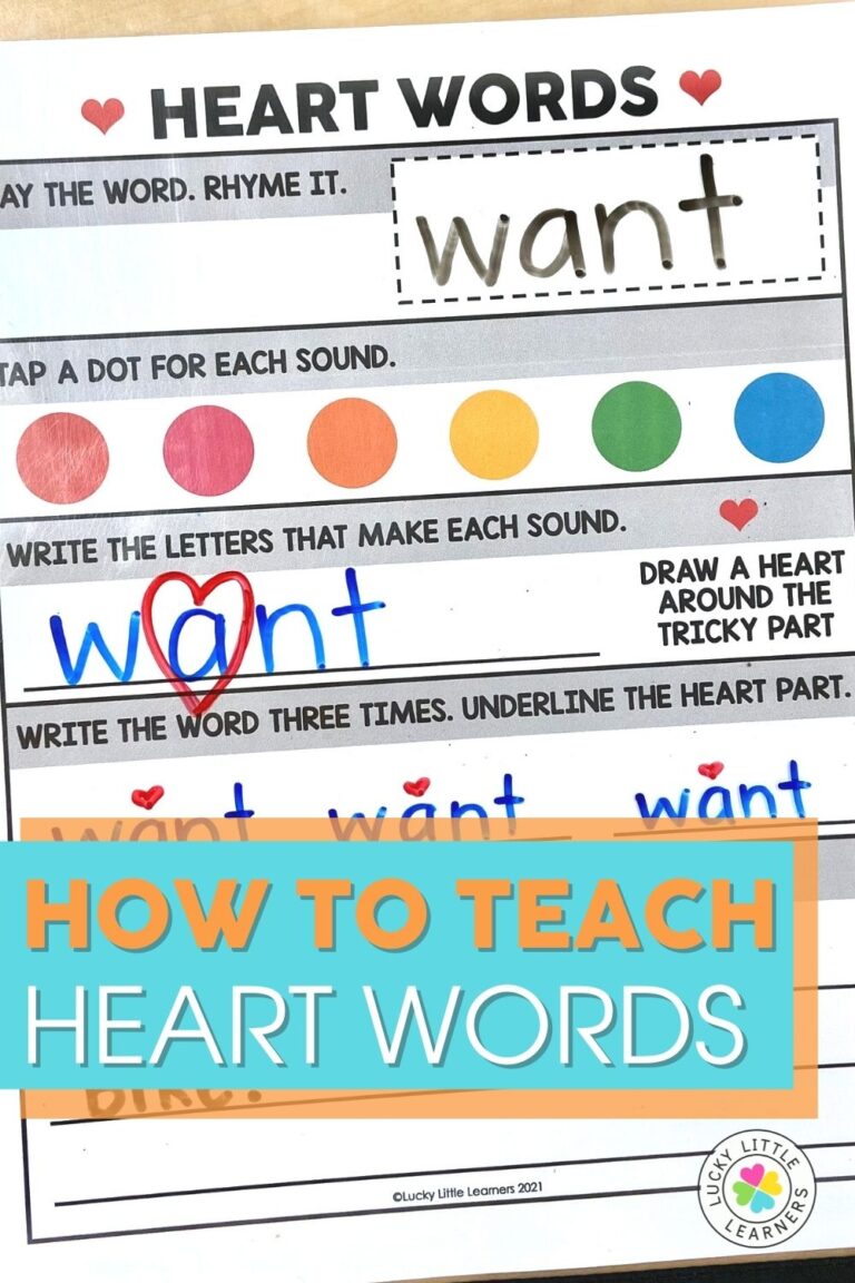 How to Teach Heart Words - Lucky Little Learners