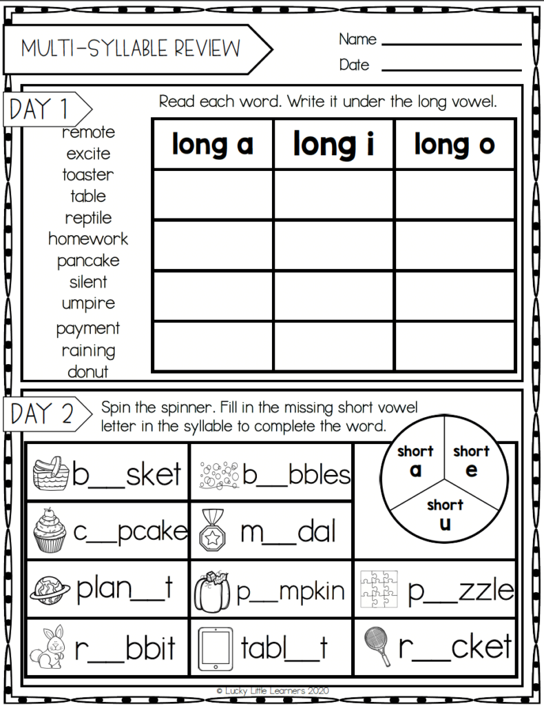 How To Teach Students To Read Multisyllabic Words Lucky Little Learners