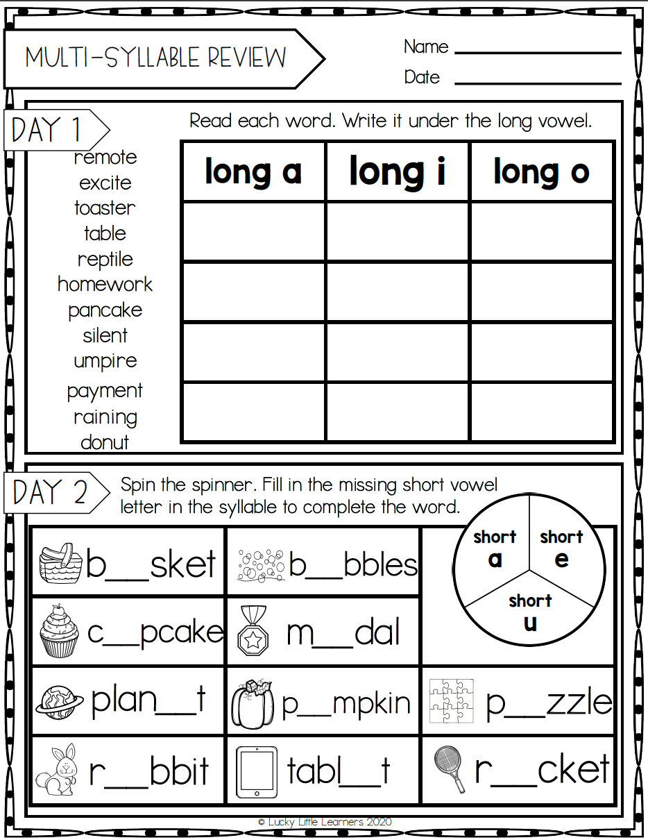 How to Teach Students to Read Multisyllabic Words - Lucky Little Learners
