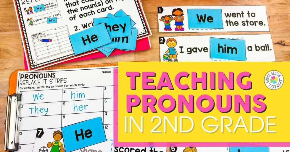 Teaching Pronouns in 2nd Grade - Lucky Little Learners