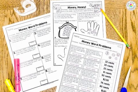 More Than Just a Worksheet - Math Money Exercises for 2nd Grade - Lucky ...