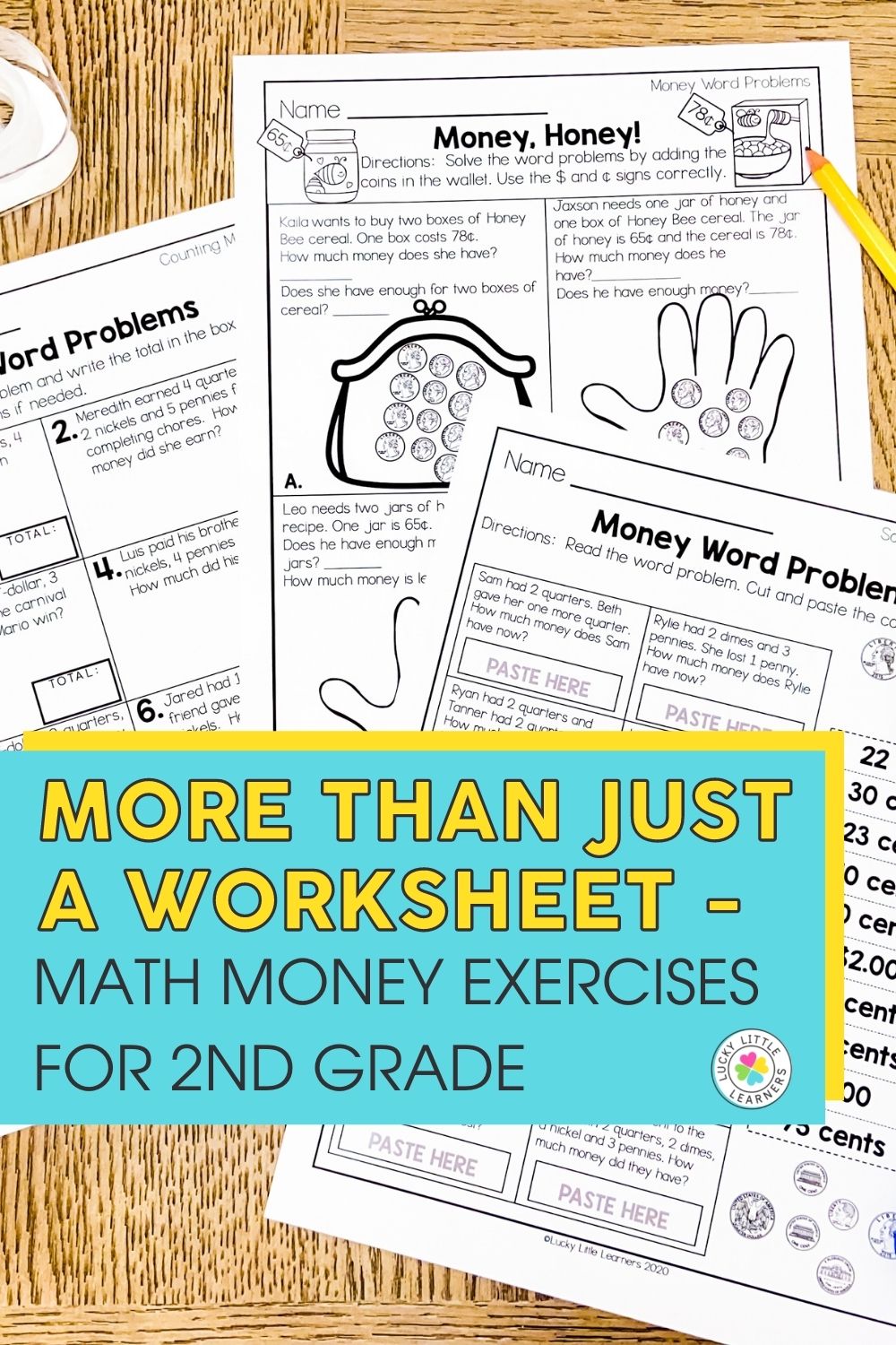 More Than Just A Worksheet Math Money Exercises For 2nd Grade