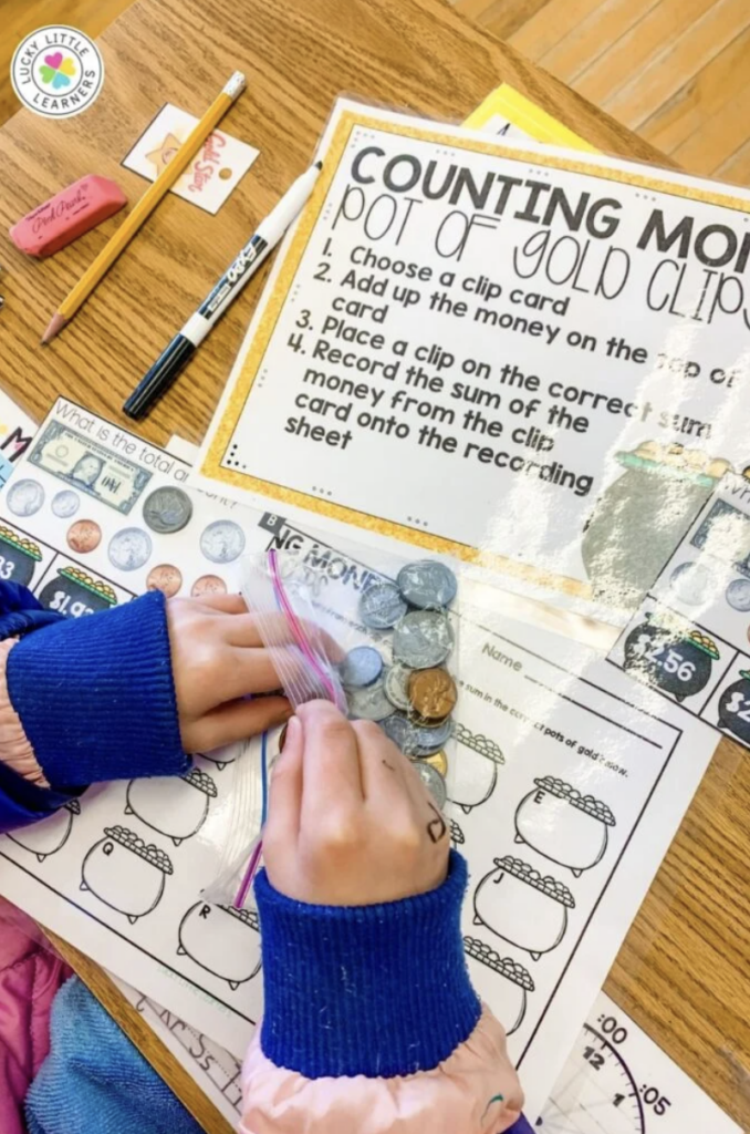 Spring Math Centers for 1st and 2nd grade - Lucky Little Learners