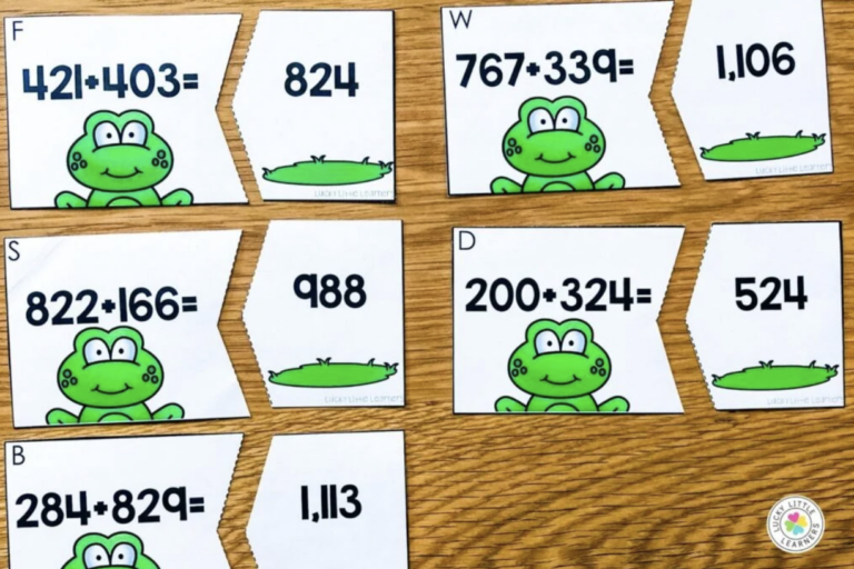 Spring Math Centers for 1st and 2nd grade - Lucky Little Learners