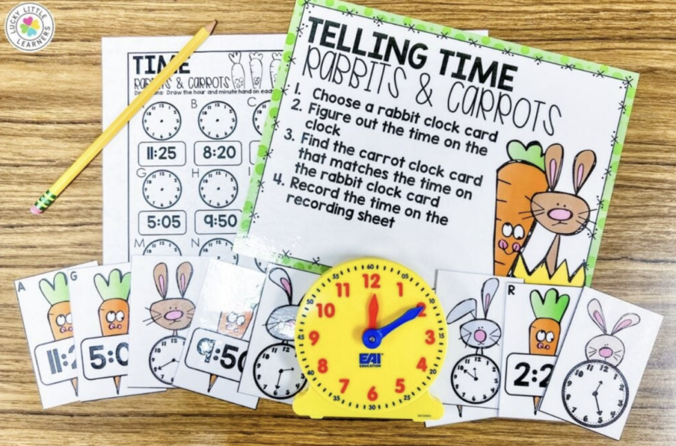 Spring Math Centers for 1st and 2nd grade - Lucky Little Learners
