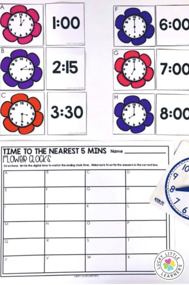 Spring Math Centers for 1st and 2nd grade - Lucky Little Learners