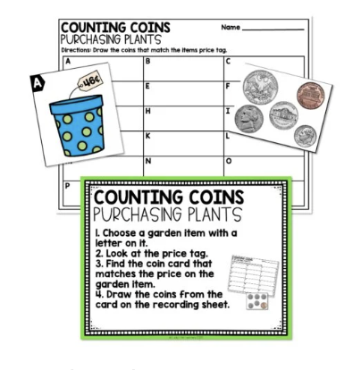 Spring Math Centers for 1st and 2nd grade - Lucky Little Learners