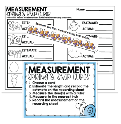 Spring Math Centers for 1st and 2nd grade - Lucky Little Learners
