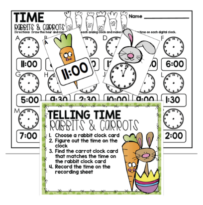 Spring Math Centers for 1st and 2nd grade - Lucky Little Learners