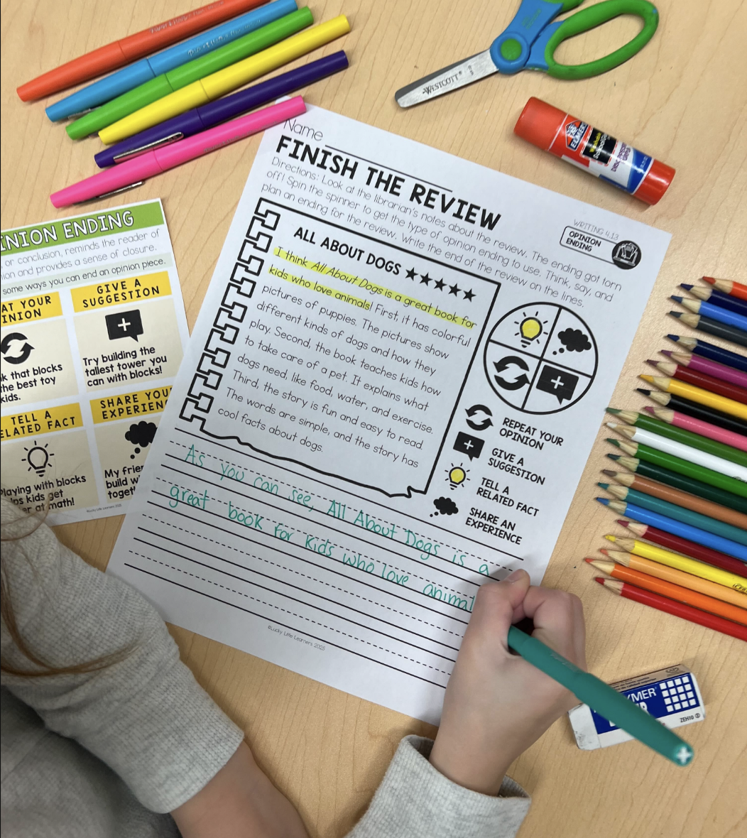 35 Opinion Writing Prompts for 1st & 2nd Grade - Lucky Little Learners