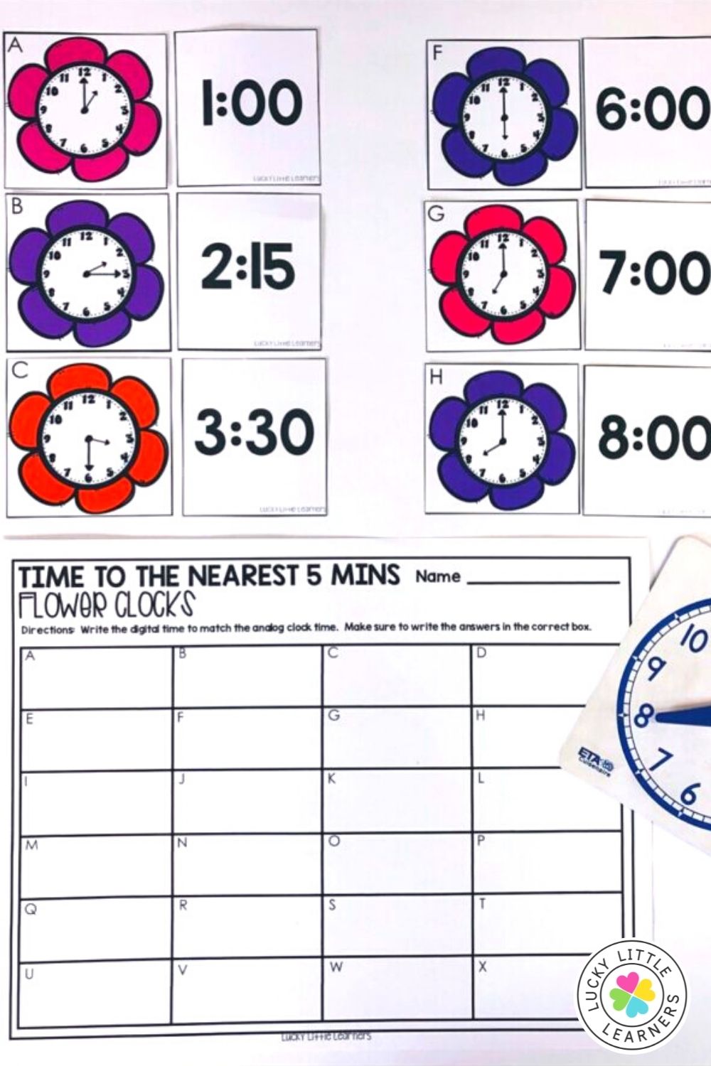 Spring Math Centers for 1st and 2nd grade - Lucky Little Learners