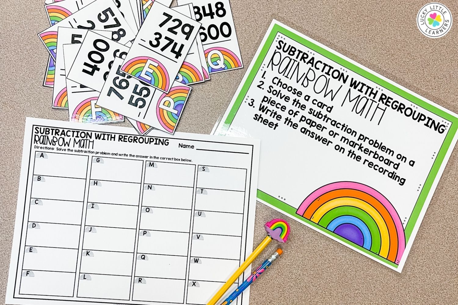 Spring Math Centers for 1st and 2nd grade - Lucky Little Learners