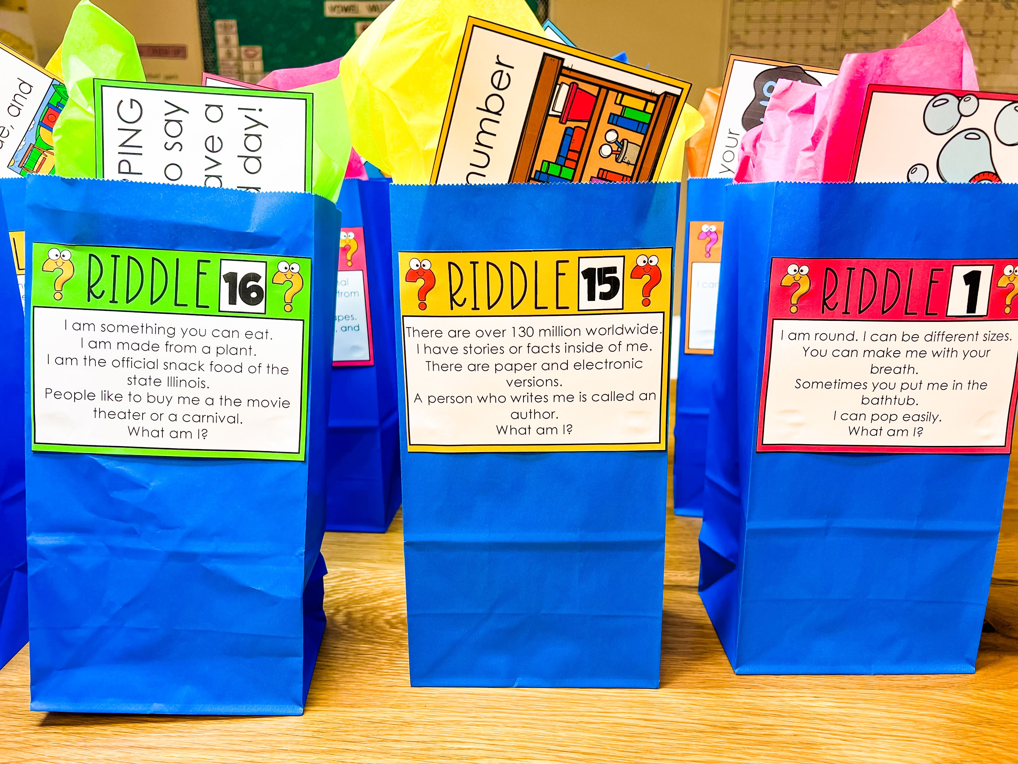 Riddle Bags to Count Down the End of the Year - Lucky Little Learners
