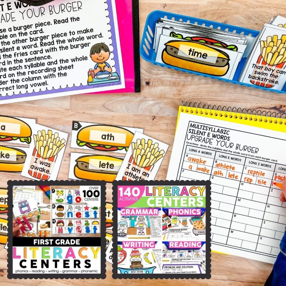 1st and 2nd Grade Literacy Centers - Lucky Little Learners