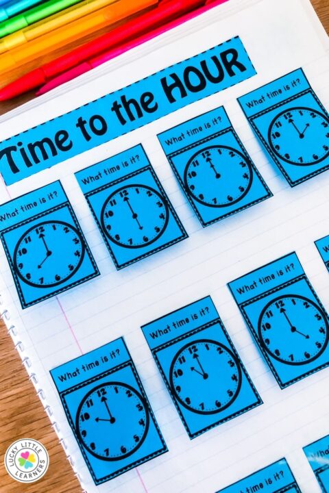 12 Interactive Notebook Telling Time Activities for 2nd Grade - Lucky ...