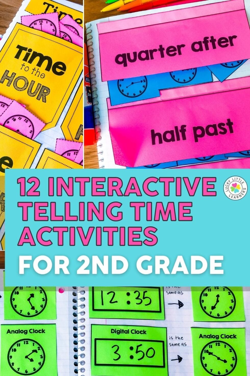 12 Interactive Telling Time Activities for 2nd Graders - Lucky Little ...