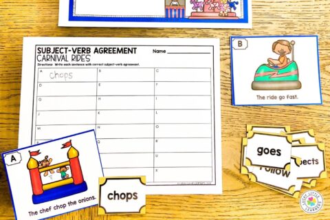 Teaching Subject Verb Agreement in Second Grade - Lucky Little Learners
