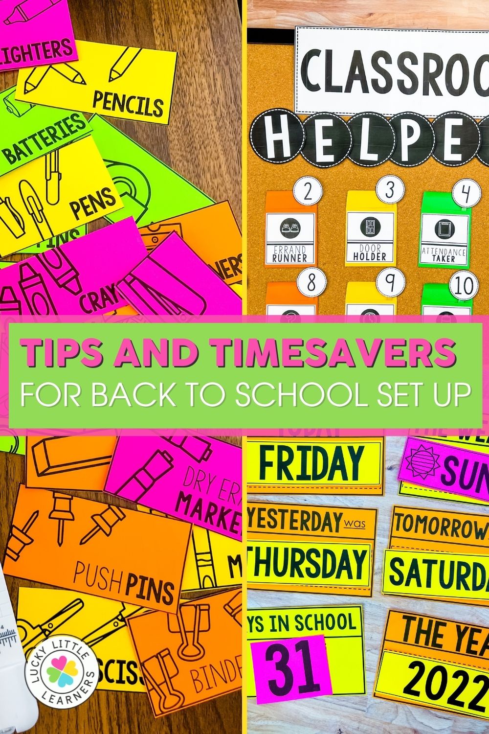 Tips and Timesavers for Back to School Set Up - Lucky Little Learners