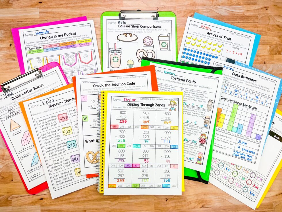 No Stress with These 2nd Grade Math Worksheets - Lucky Little Learners