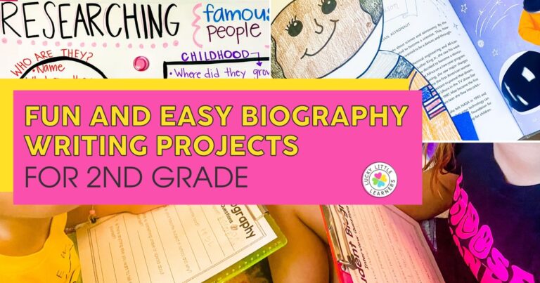 Fun and Easy Biography Writing Projects for 2nd Grade - Lucky Little ...