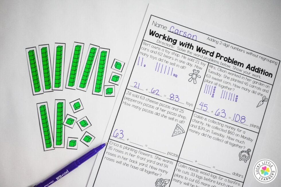 5 Ways to Teach Math Word Problems in 2nd Grade - Lucky Little Learners