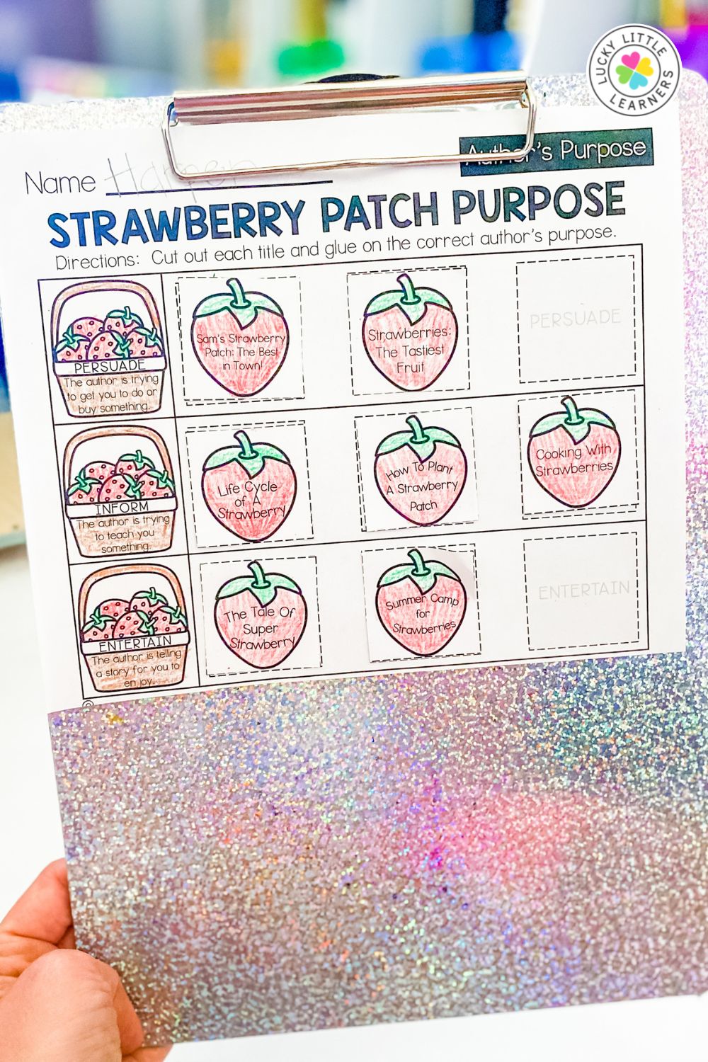 Teaching Author's Purpose in 2nd grade - Lucky Little Learners