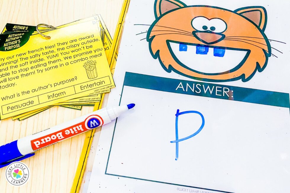 Teaching Author's Purpose in 2nd grade - Lucky Little Learners