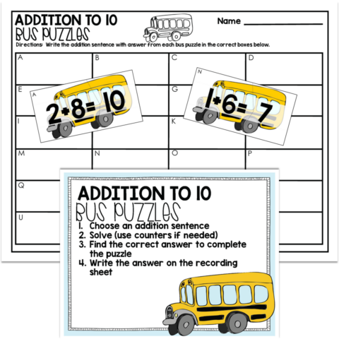 August Math Centers for 1st & 2nd Grade - Lucky Little Learners