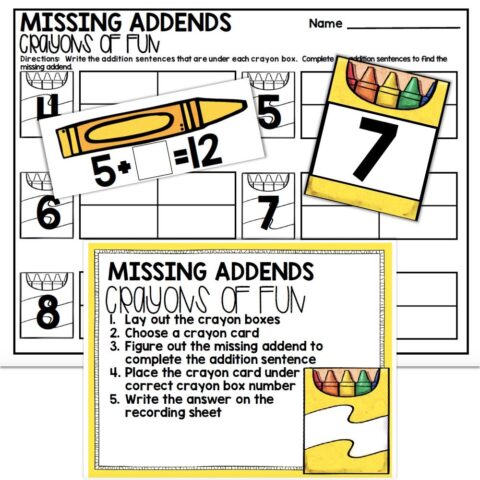 August Math Centers for 1st & 2nd Grade - Lucky Little Learners