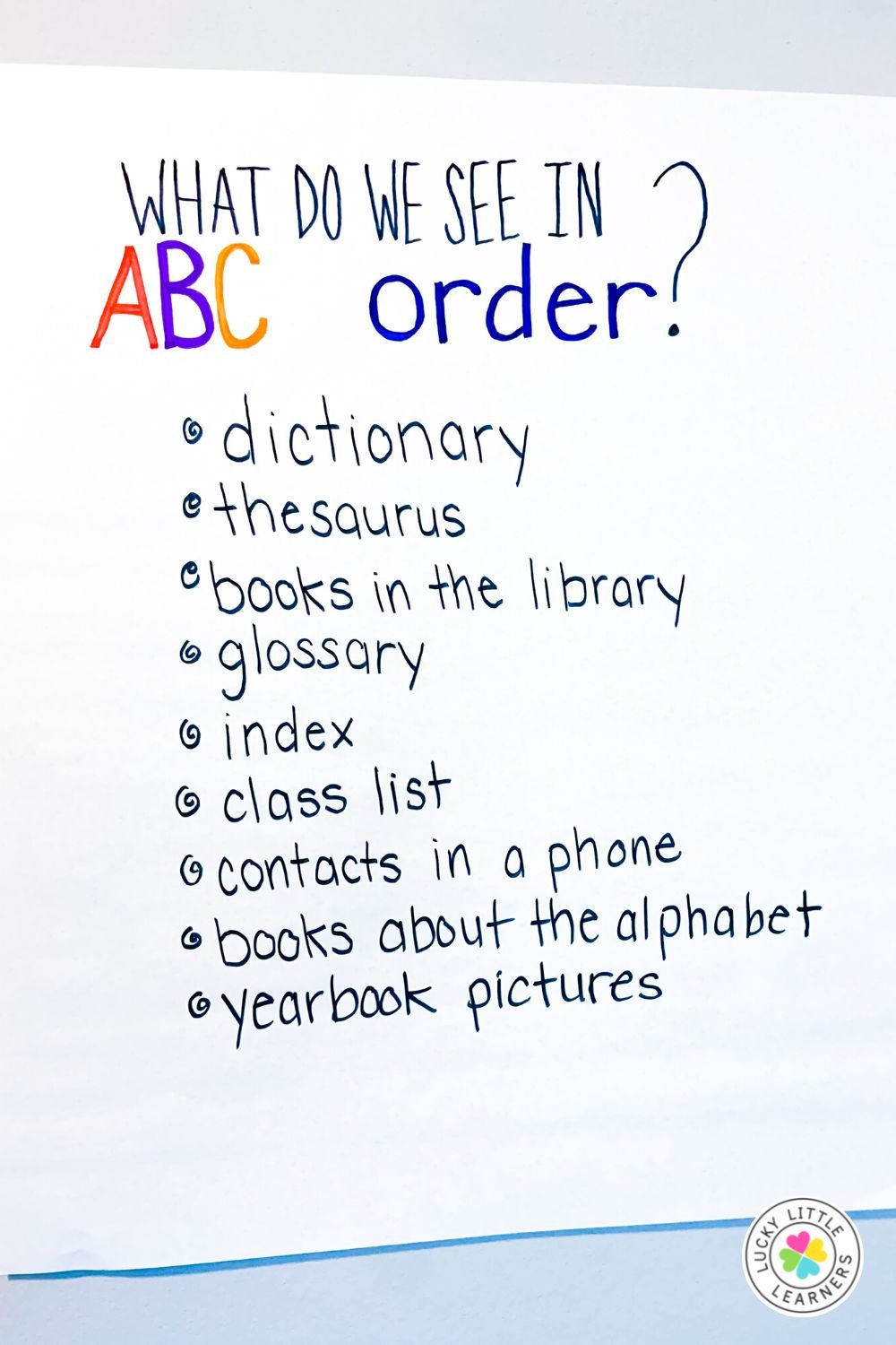 ABC Order: An Important Skill for 2nd Grade - Lucky Little Learners