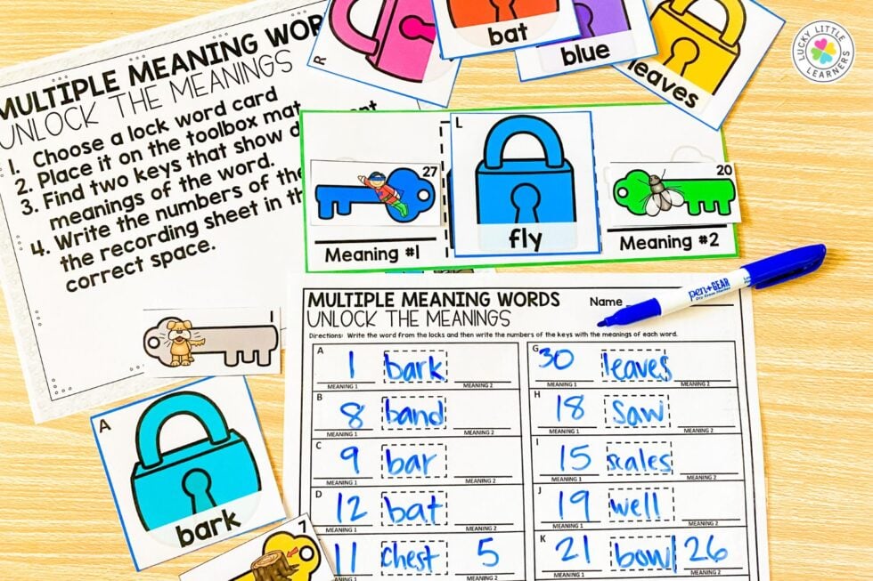 Multiple Ways to Teach Multiple Meaning Words in 2nd Grade - Lucky ...