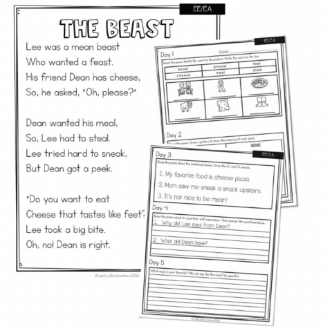 A Weekly Routine to Build Fluency Using Phonics Poems - Lucky Little ...