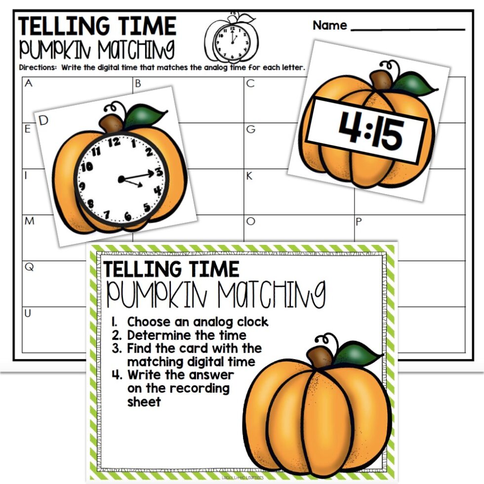 Fall Math Centers - Lucky Little Learners