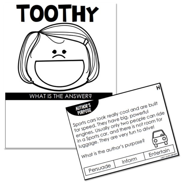 Teaching Author's Purpose in 2nd grade - Lucky Little Learners