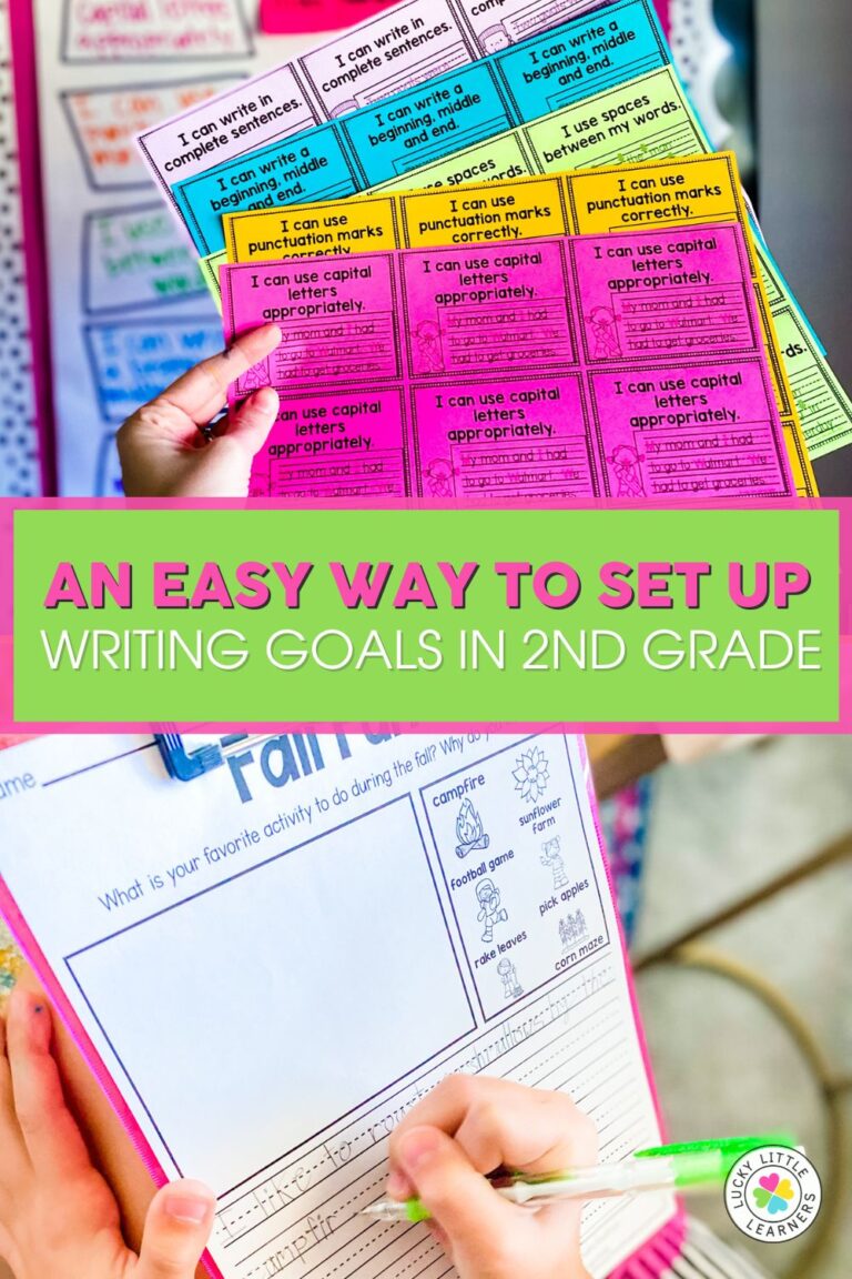 An Easy Way To Set Up Writing Goals In 1st or 2nd Grade - Lucky Little ...