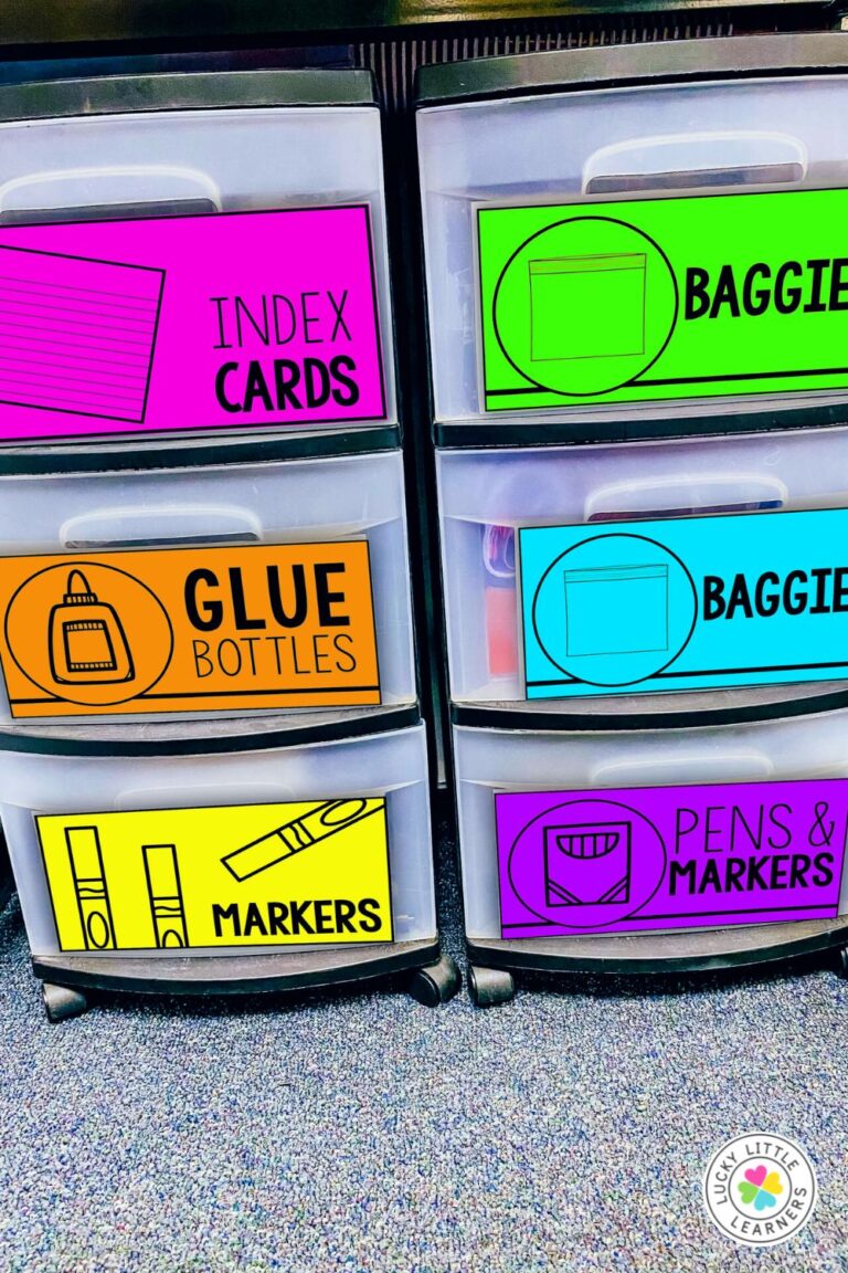 Classroom Set Up: Supplies Organization - Lucky Little Learners