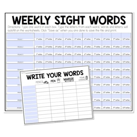 Editable Sight Word Activities For Any List - Lucky Little Learners