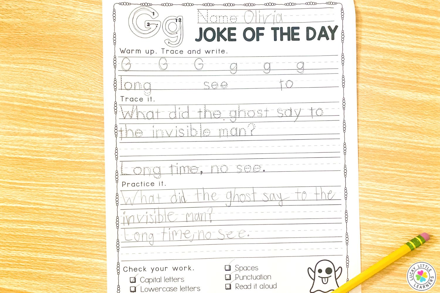 Joke of the Day Routine in 2nd grade - Lucky Little Learners