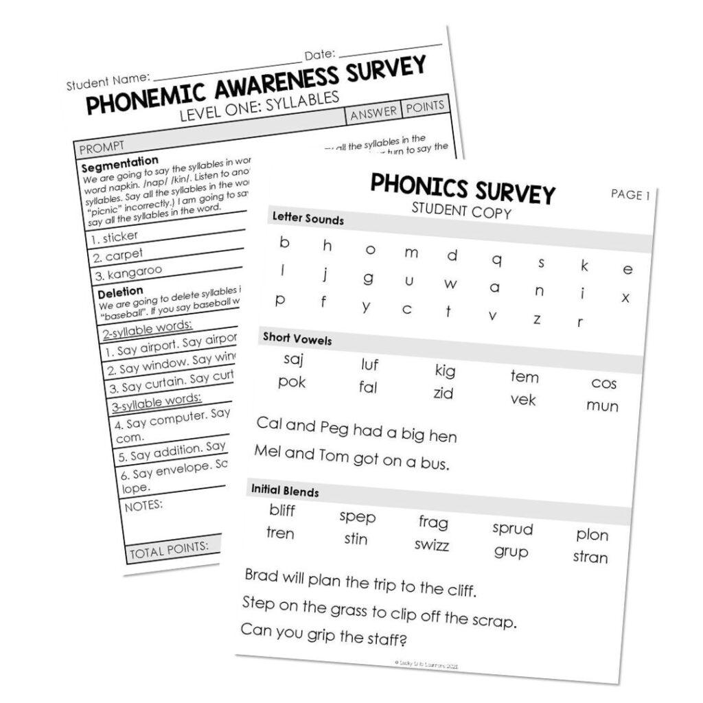 How to Identify Gaps in Phonics Using a Phonics Screener - Lucky Little ...