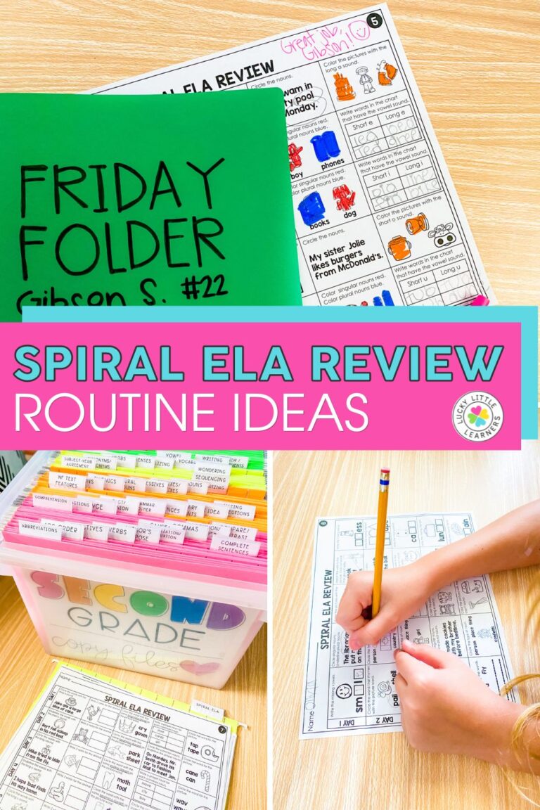 Spiral ELA Review Routine Ideas - Lucky Little Learners
