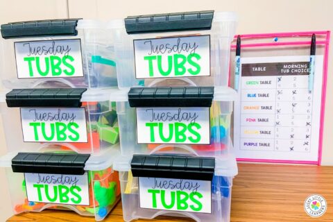 How to Setup Morning Bins in 1st or 2nd Grade - Lucky Little Learners
